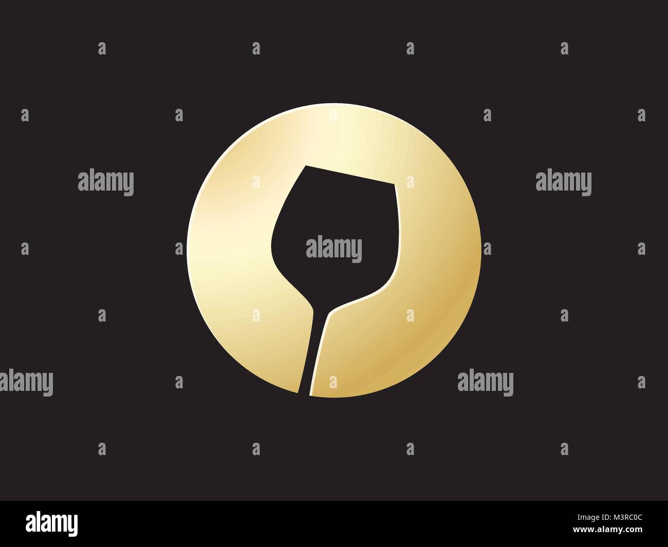 Silhouette yellow wine glass Stock Vector Images - Alamy