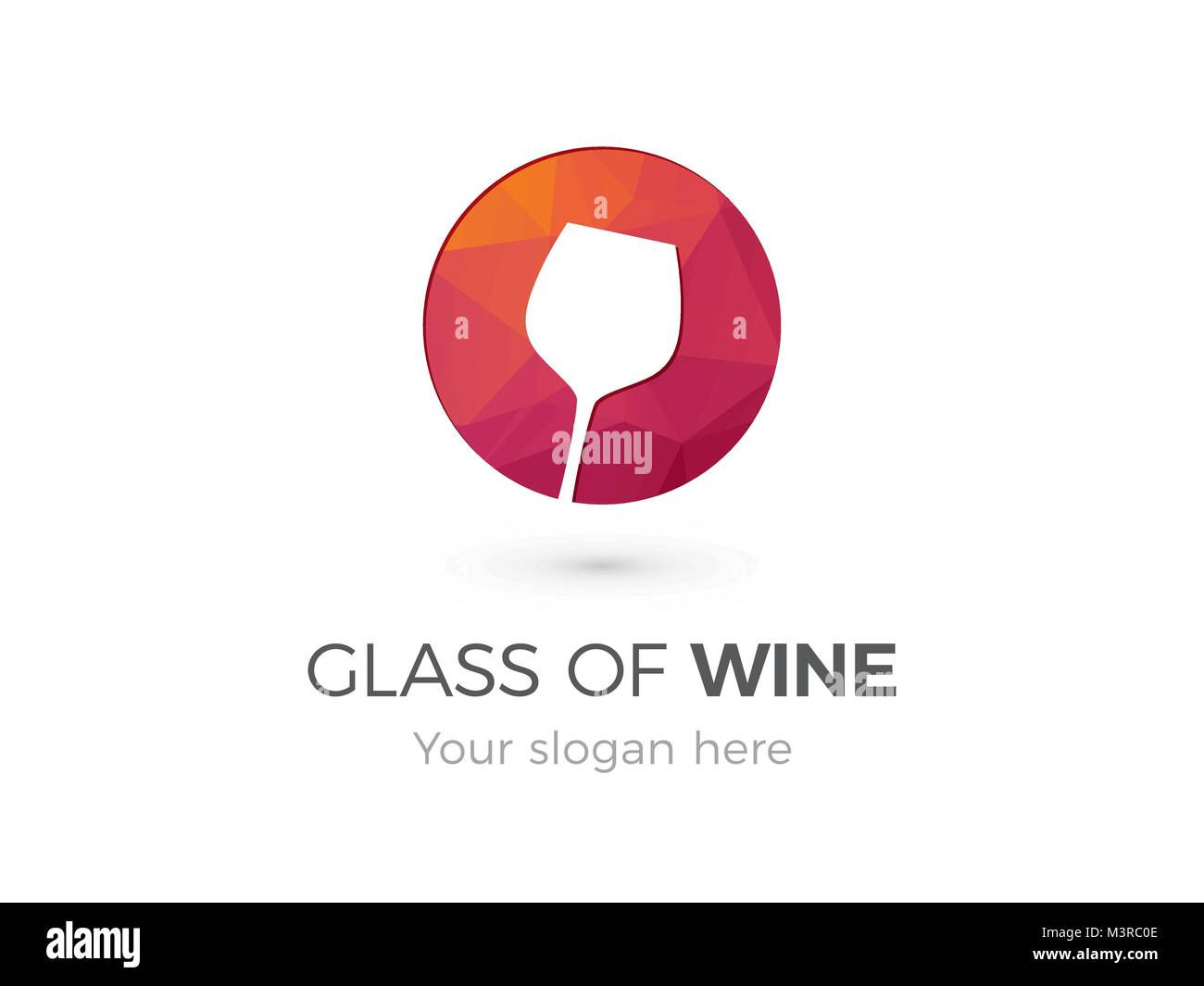 modern red glass wine icon in circle Stock Vector Image & Art - Alamy