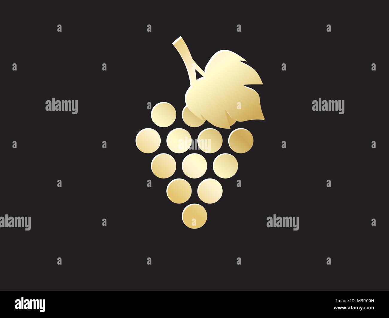 Golden leaf vine Stock Vector Images - Alamy