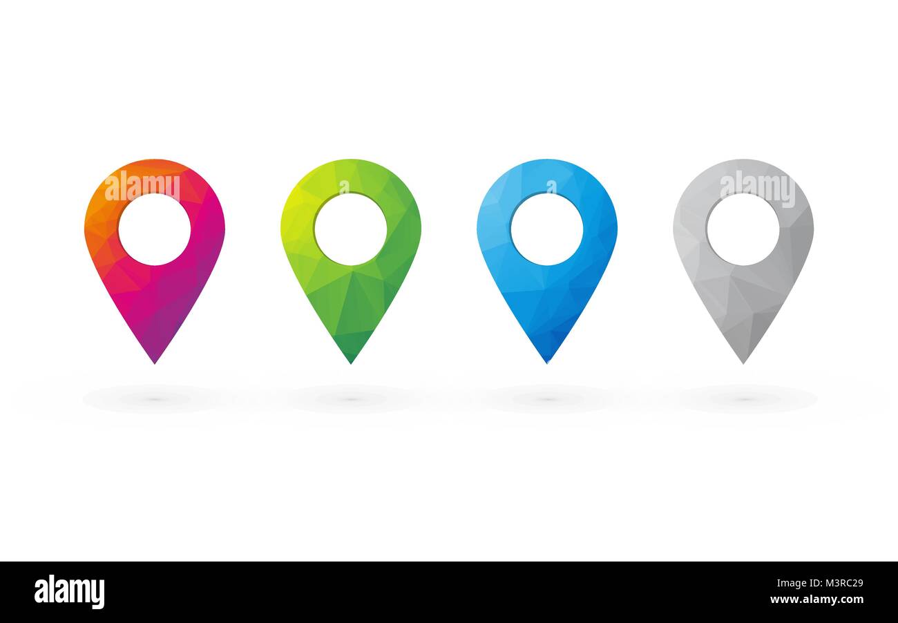 Map pins vector vectors Cut Out Stock Images & Pictures - Alamy