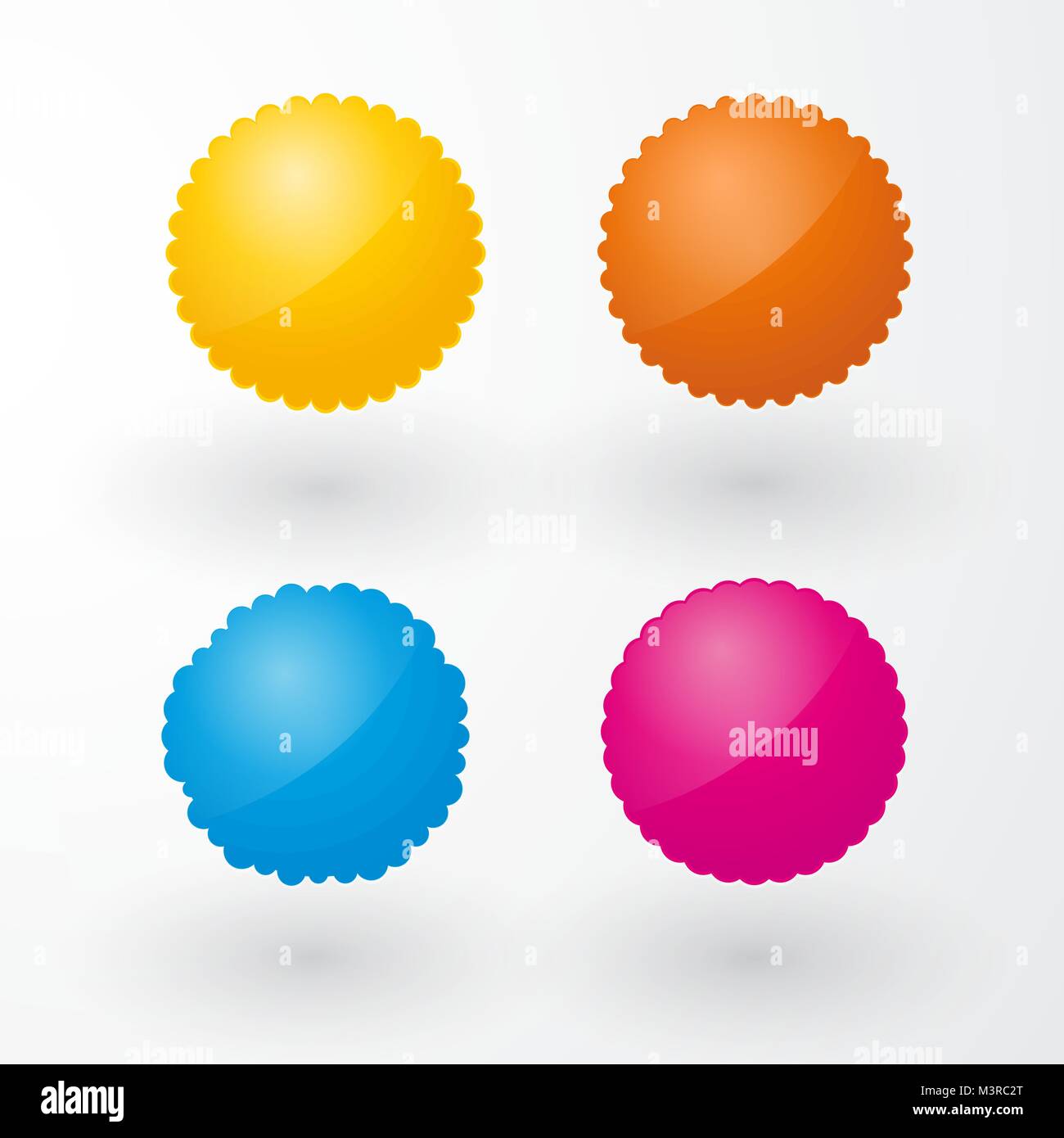 colored stickers with shadow Stock Vector Image & Art - Alamy