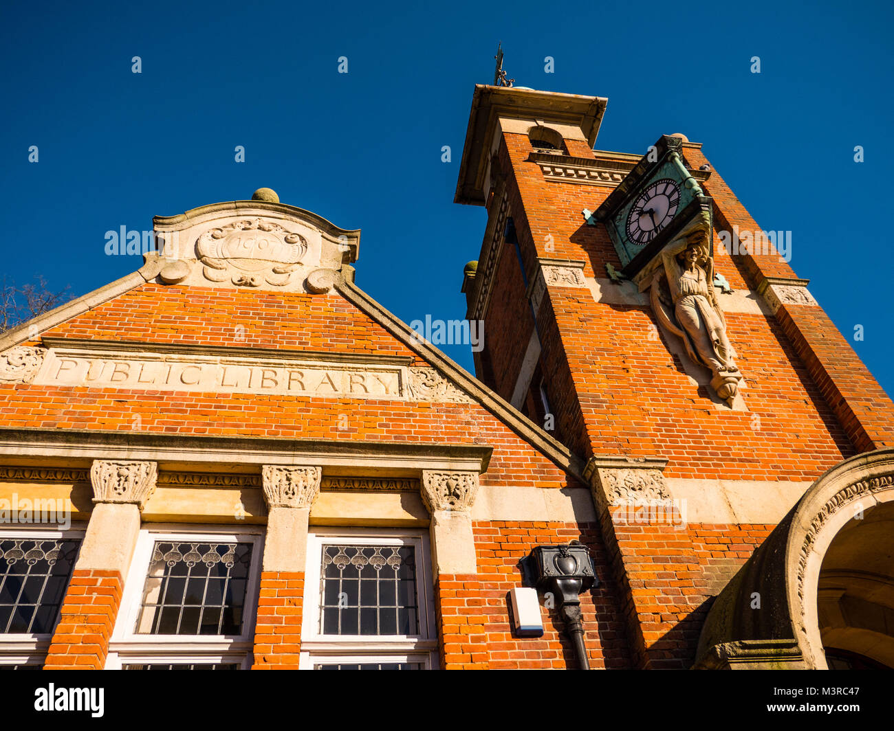 Caversham Public Library, Caversham, Reading, Berkshire, England Stock ...