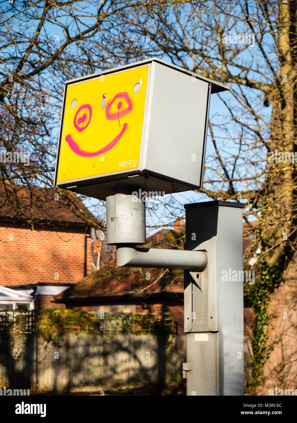 Smiley Face, Speed Camera, Caversham, Reading, Berkshire, England Stock ...