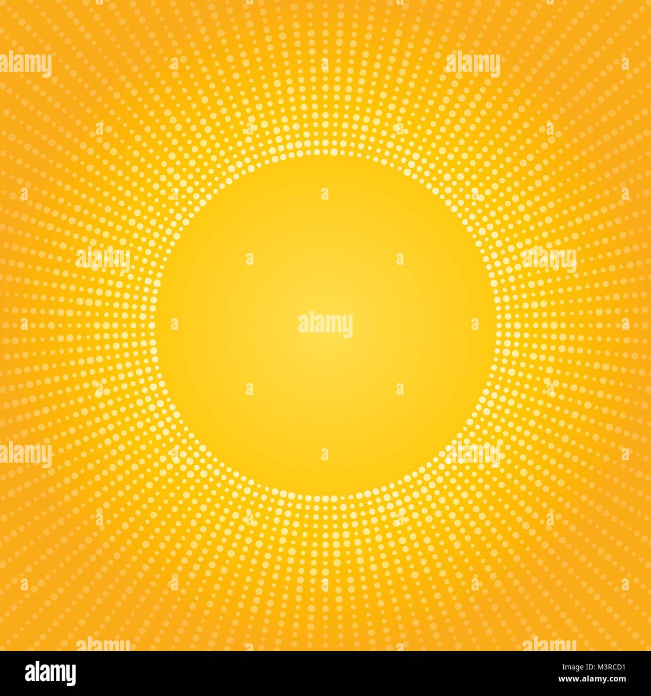 abstract yellow background made of small circles heat sun Stock Vector ...