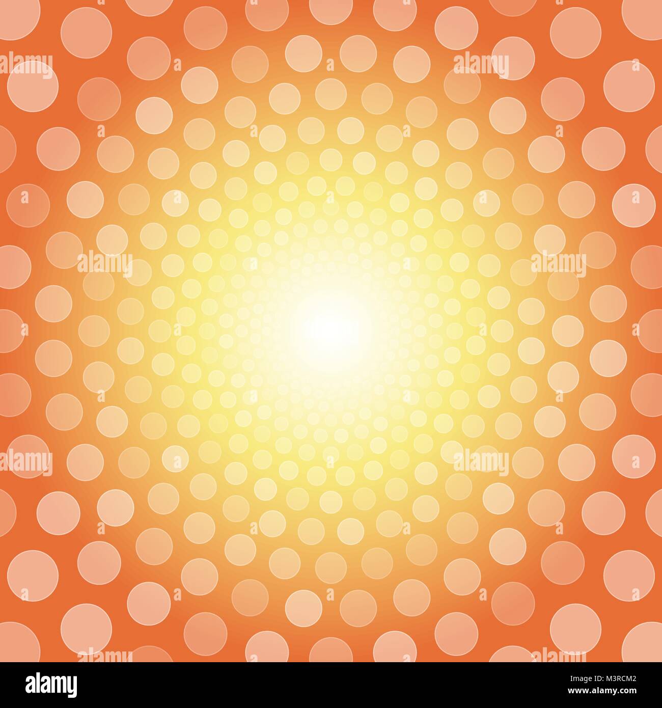 Orange background with white polka dots Stock Vector Image & Art - Alamy