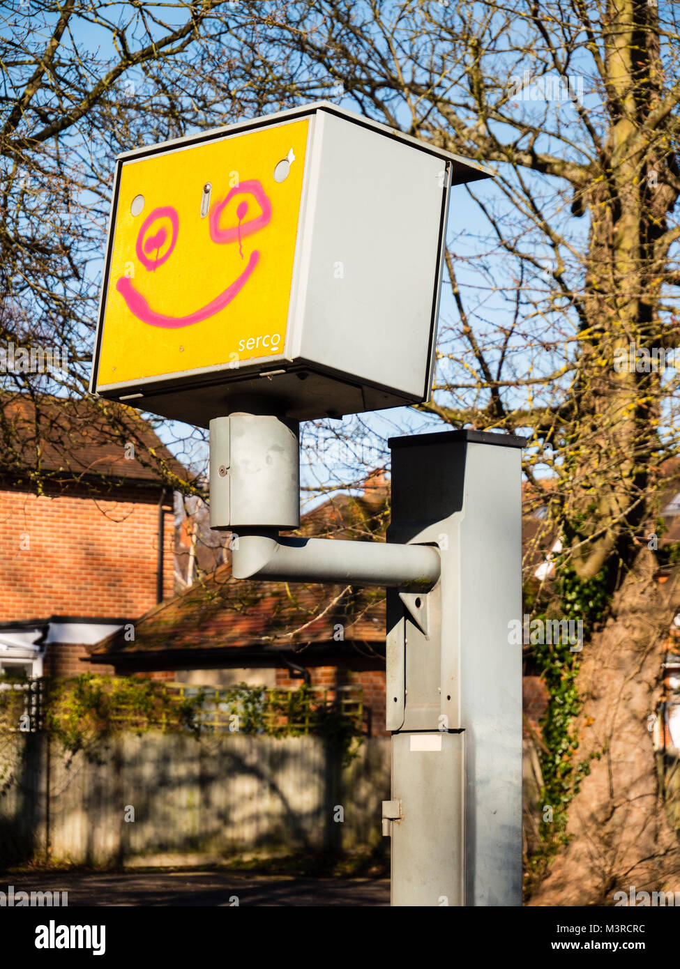 Smiley Face, Speed Camera, Caversham, Reading, Berkshire, England Stock ...