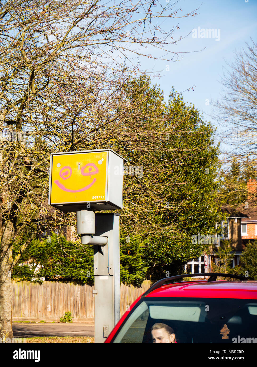 Smiley Face, Speed Camera, Caversham, Reading, Berkshire, England Stock ...