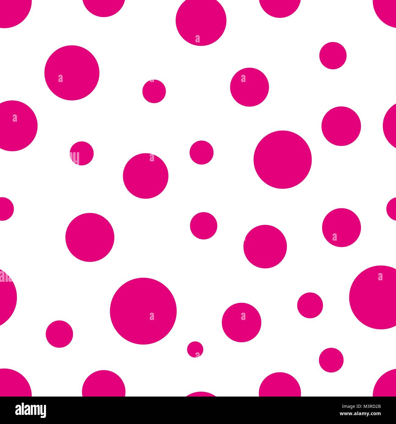 Seamless Polka Dot pink background Stock Vector Image & Art - Alamy