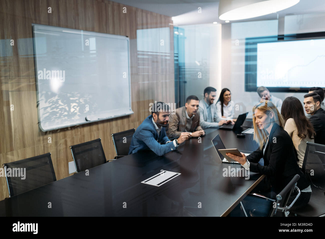 Picture of business meeting in conference room Stock Photo - Alamy