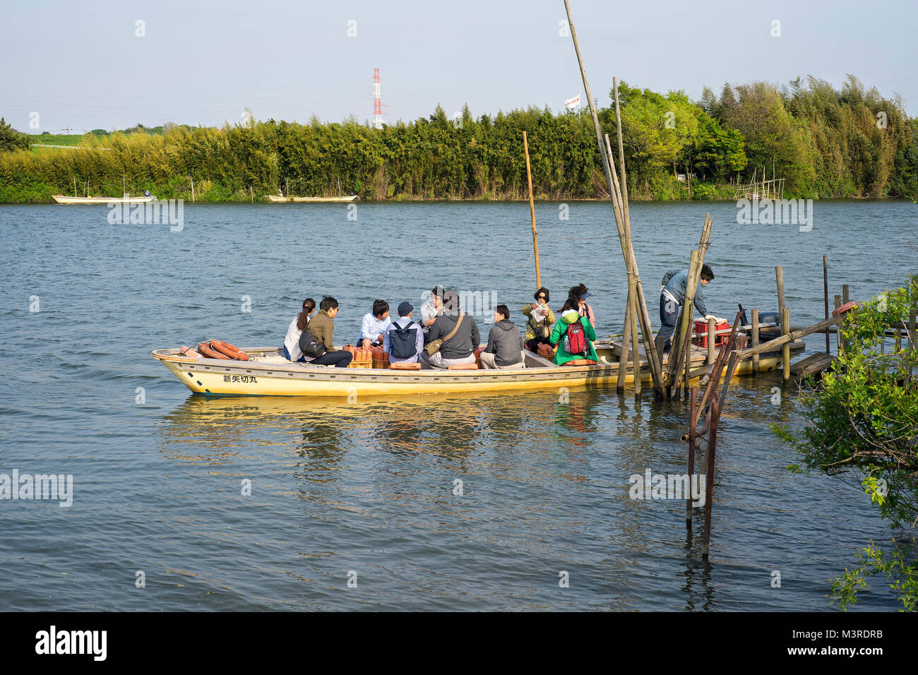 Japan, Honshu island, Kanto, Shibamata, the little ferry crossing the ...