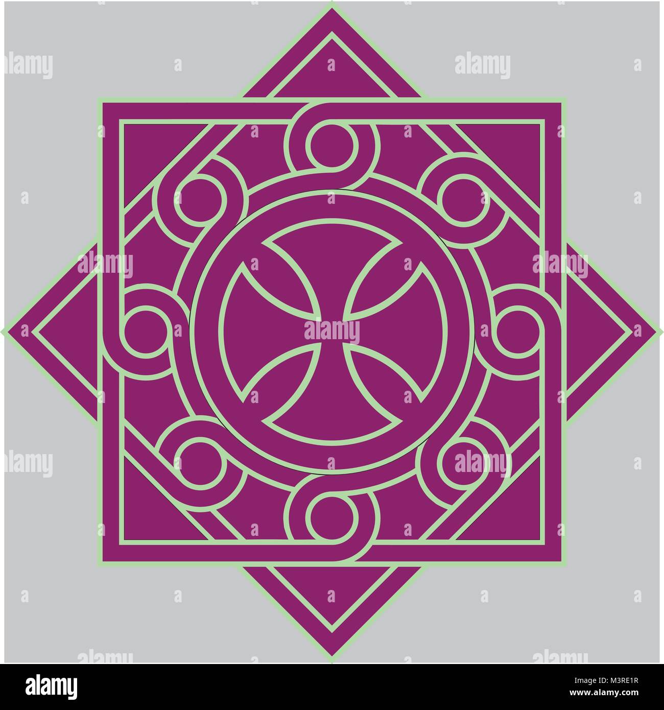 Coptic cross in decorative unit and pattern , High accuracy ,NO.21 ...