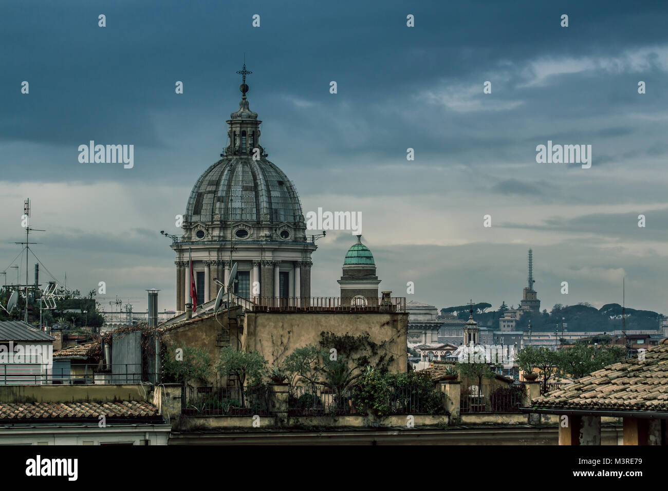 Rome varied antique architecture ruins Italy capital City Stock Photo ...
