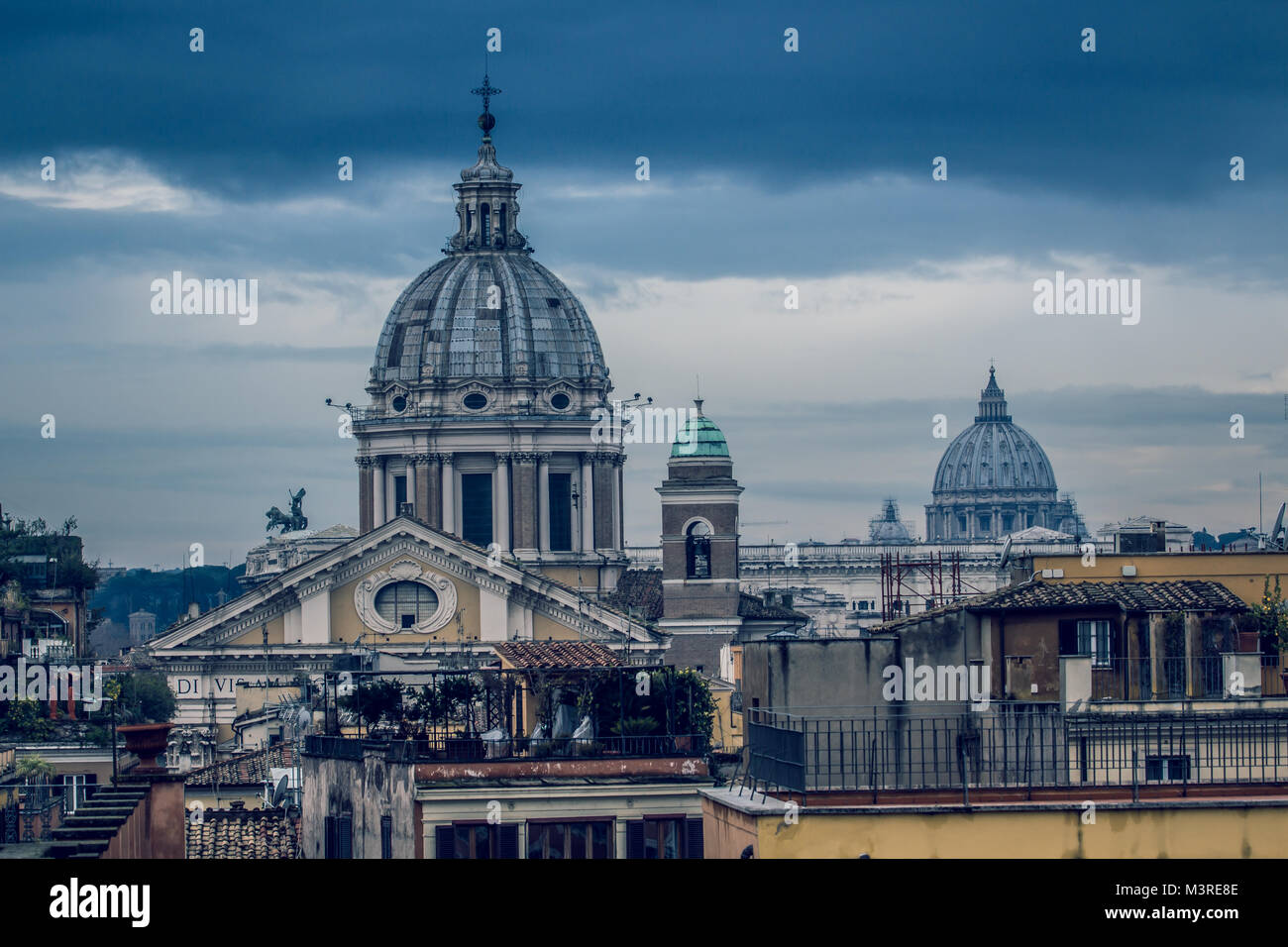 Rome varied antique architecture ruins Italy capital City Stock Photo ...