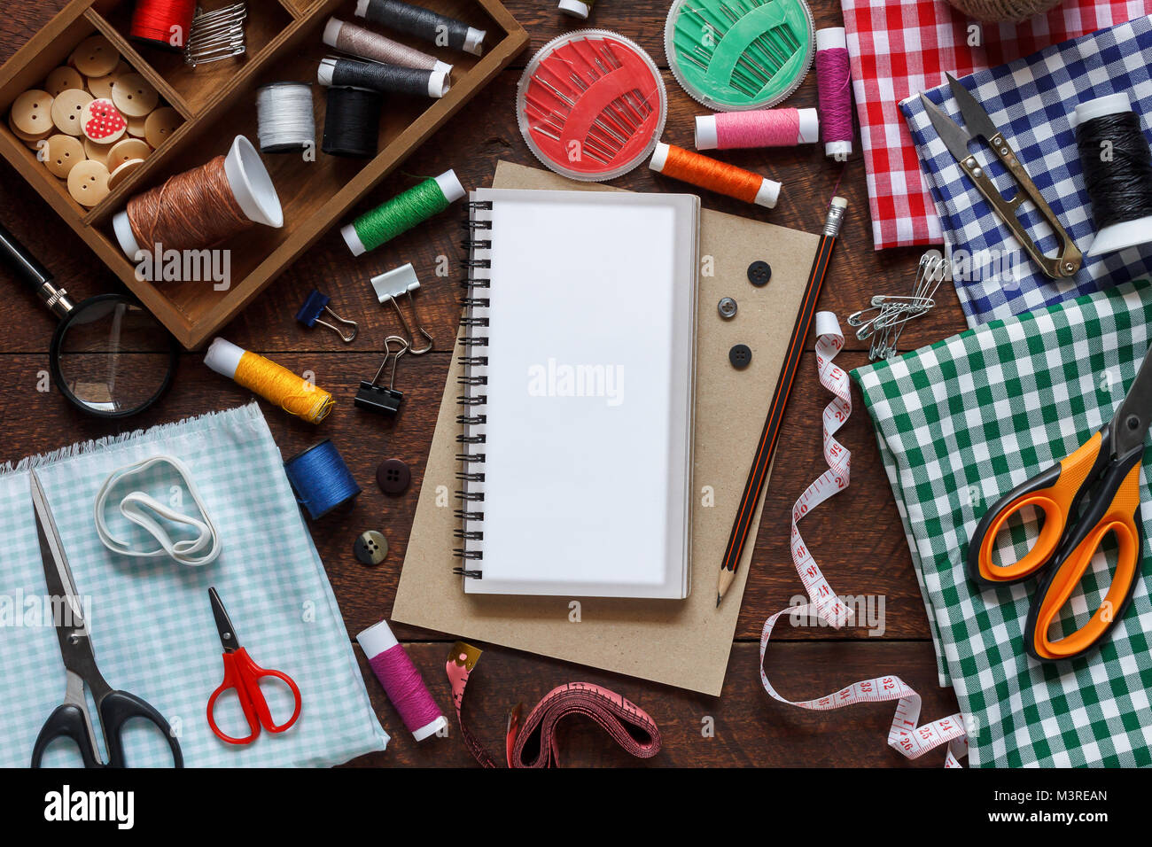 Flat lay aerial image of fashion designer items background concept.Top ...