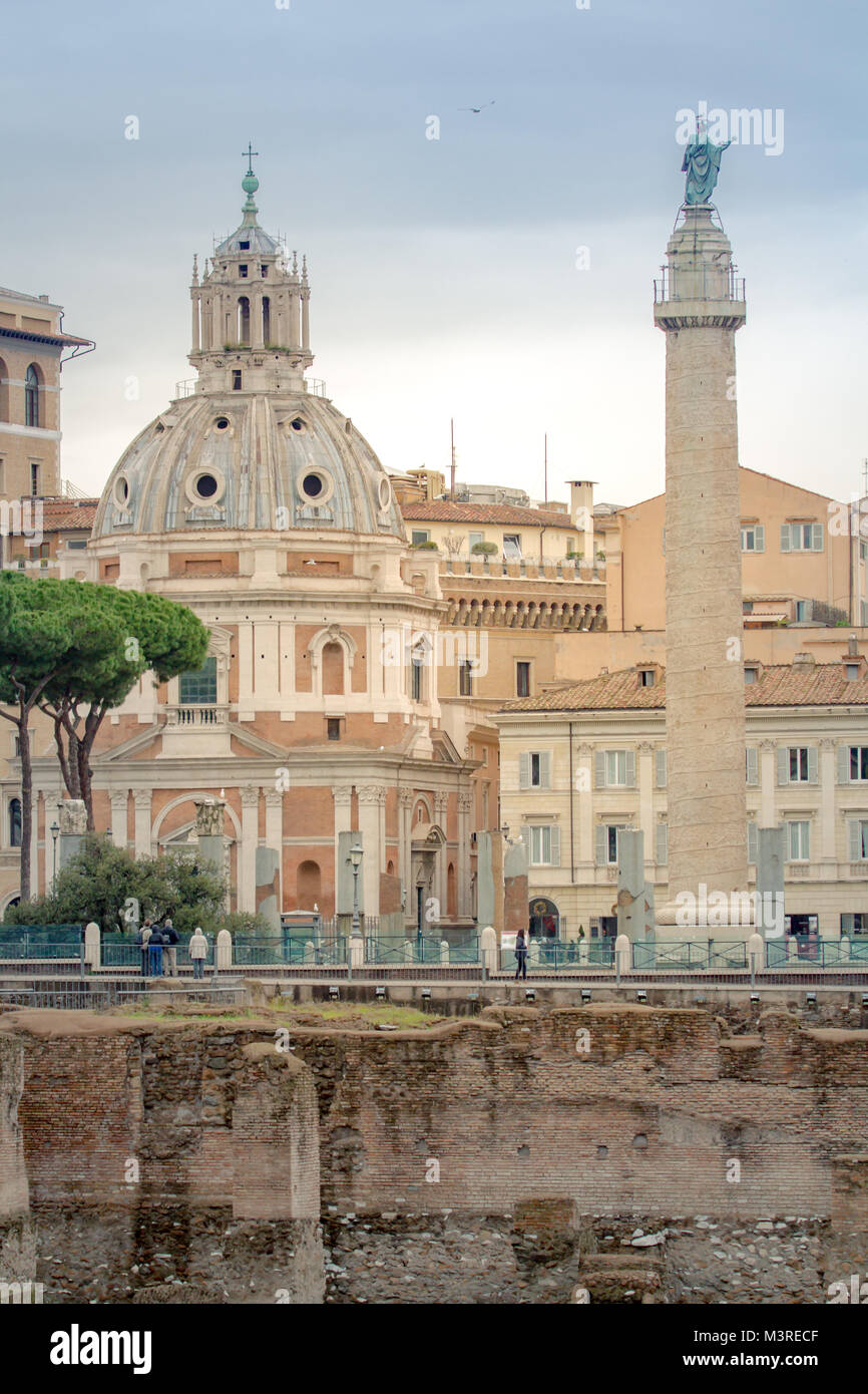 Rome varied antique architecture ruins Italy capital City Stock Photo ...