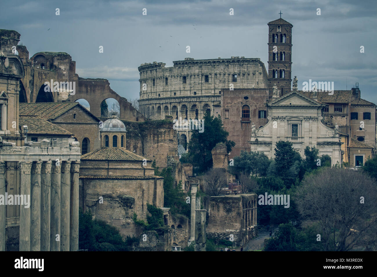the Roman Forum Rome varied antique architecture ruins Italy capital ...