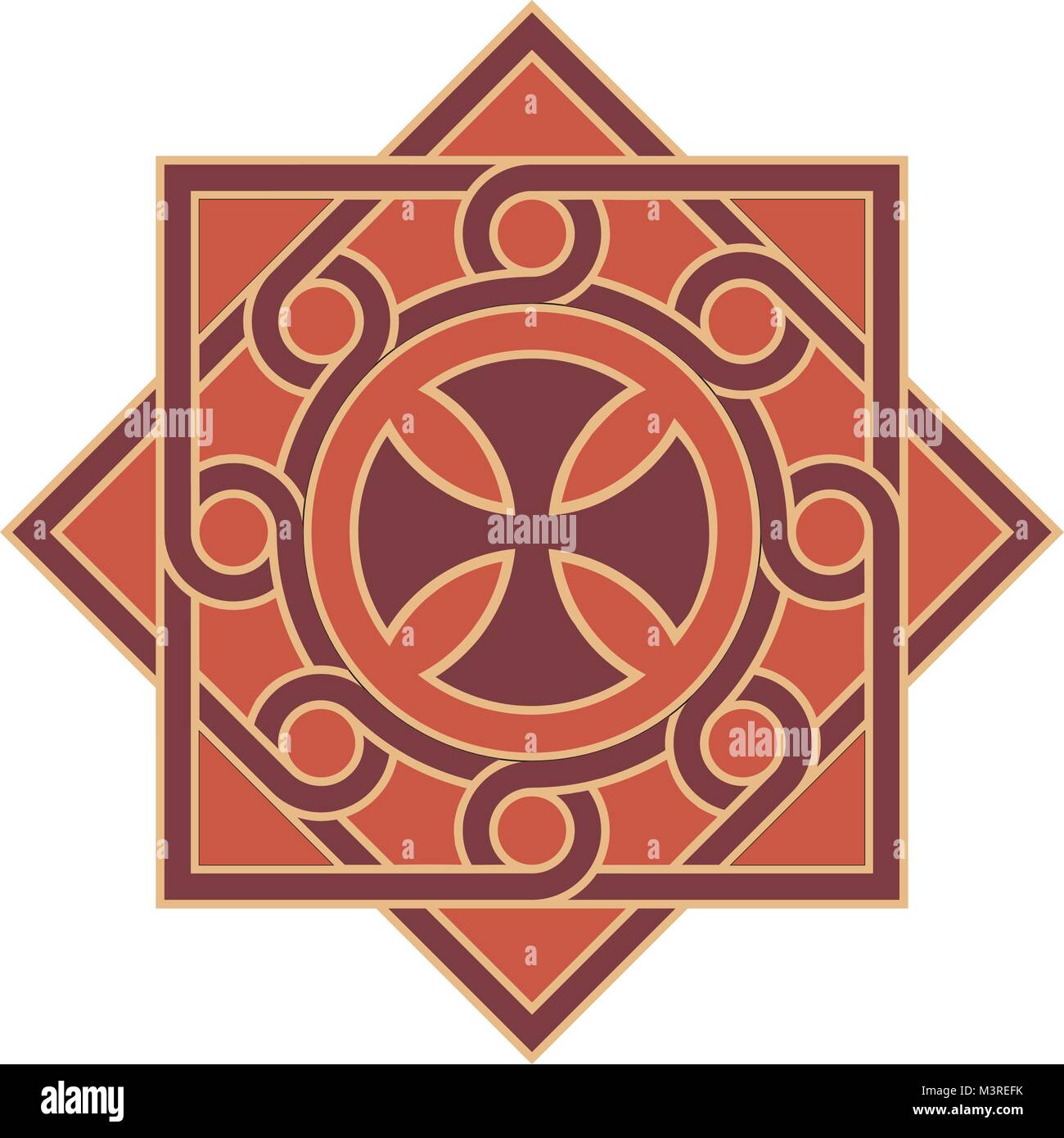 Coptic cross in decorative unit and pattern , High accuracy ,NO.21 ...