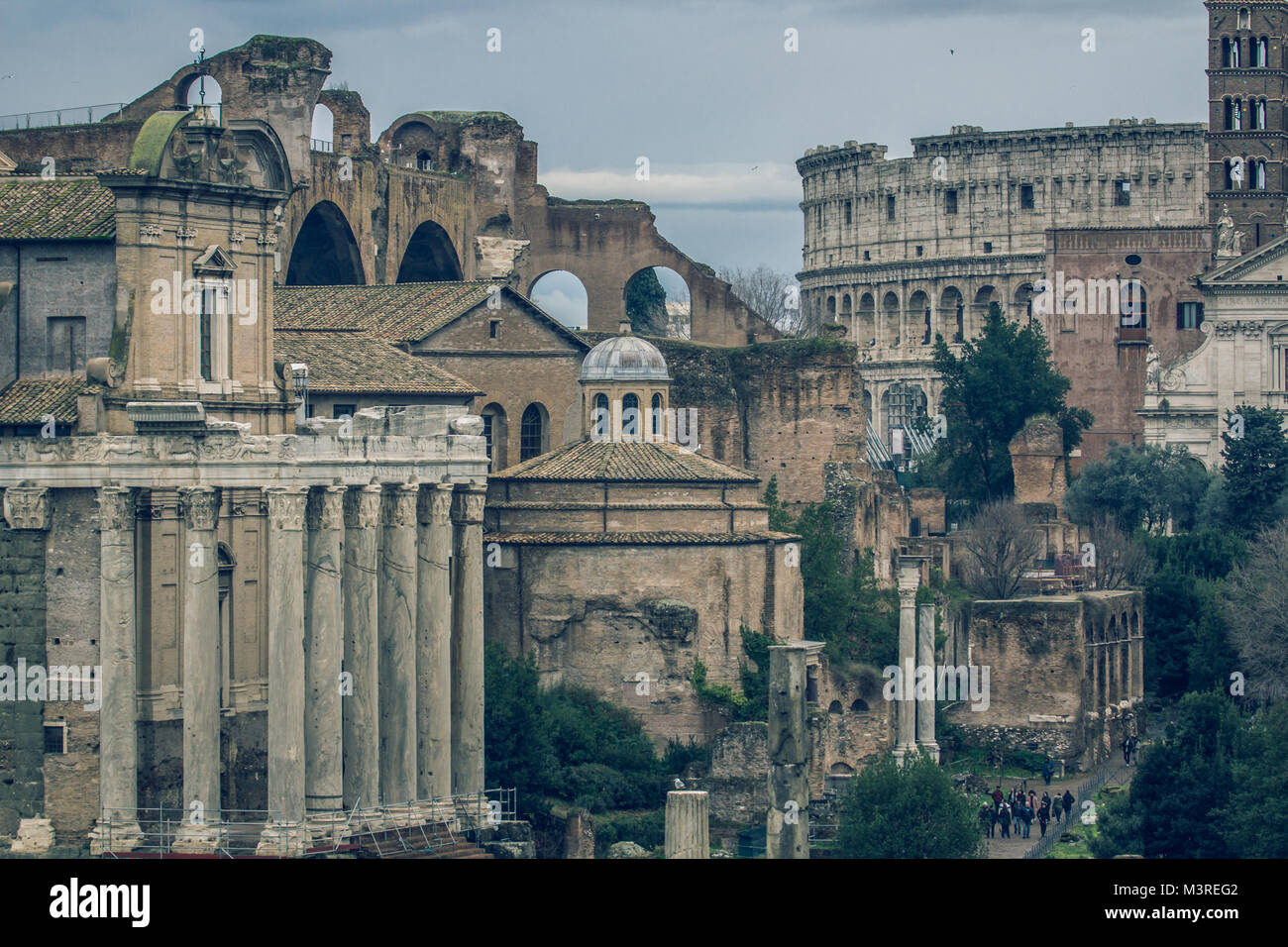 the Roman Forum Rome varied antique architecture ruins Italy capital ...
