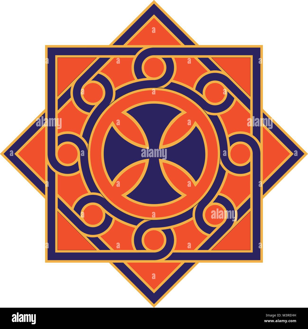 Coptic cross in decorative unit and pattern , High accuracy ,NO.21 ...