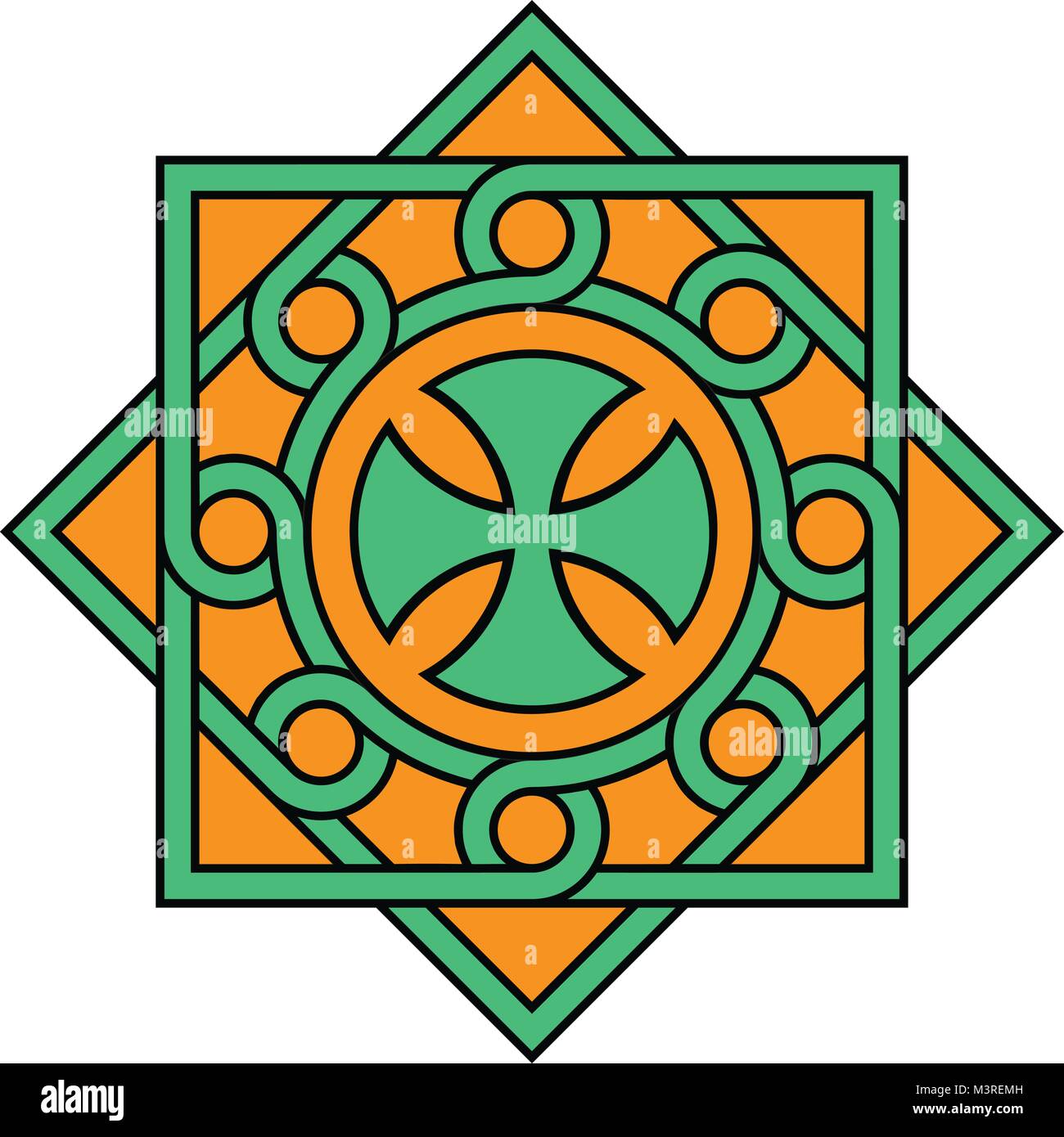 Coptic cross in decorative unit and pattern , High accuracy ,NO.21 ...