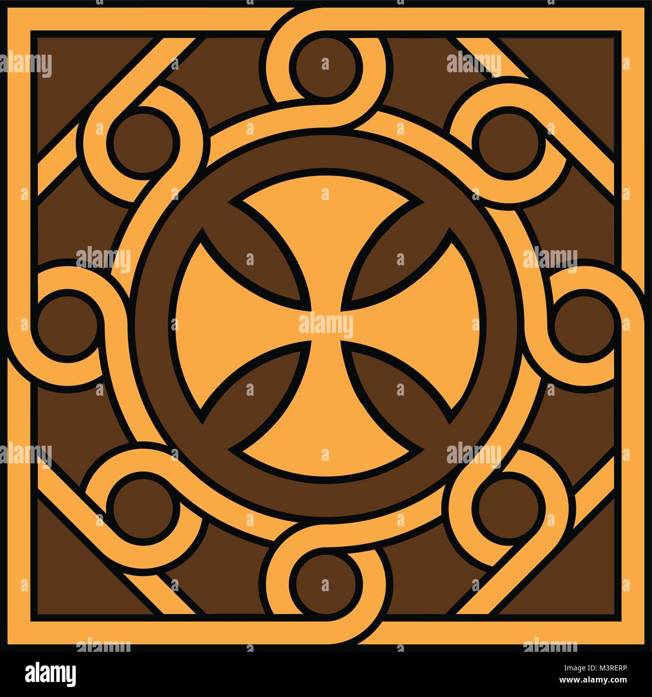 Coptic cross in decorative unit and pattern , High accuracy ,NO.21 ...