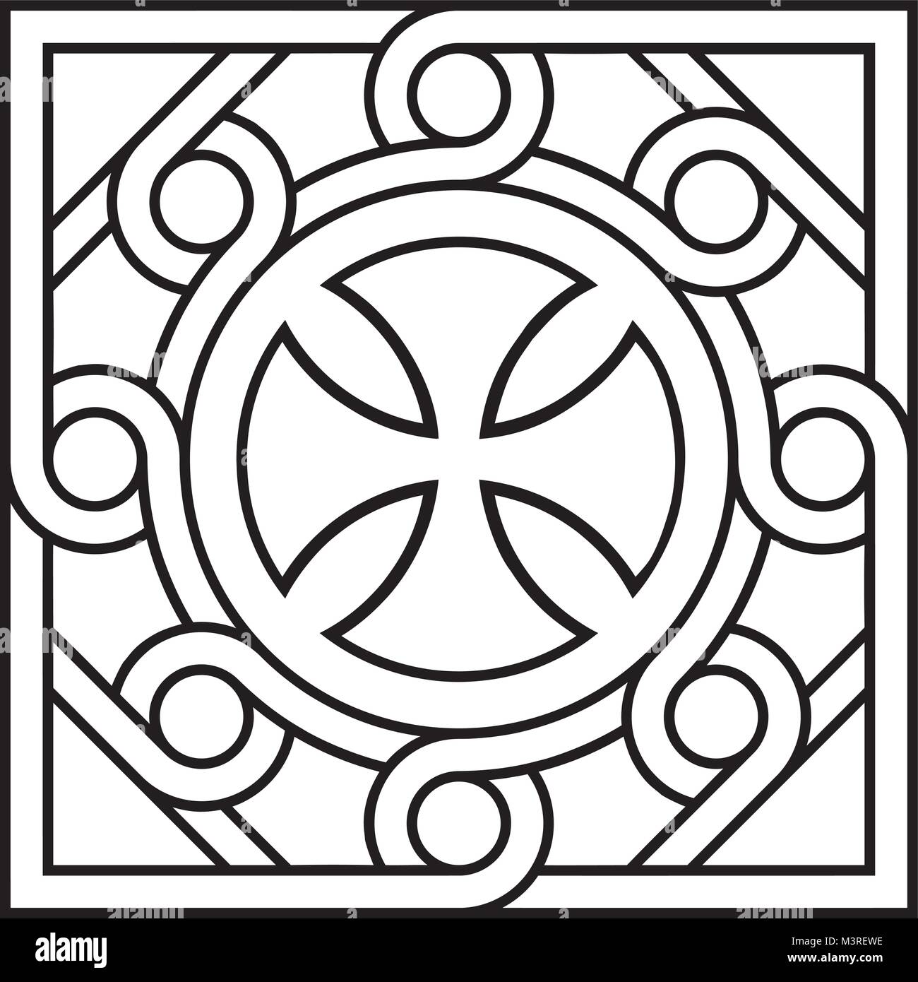 Coptic cross in decorative unit and pattern , High accuracy ,NO.21 ...