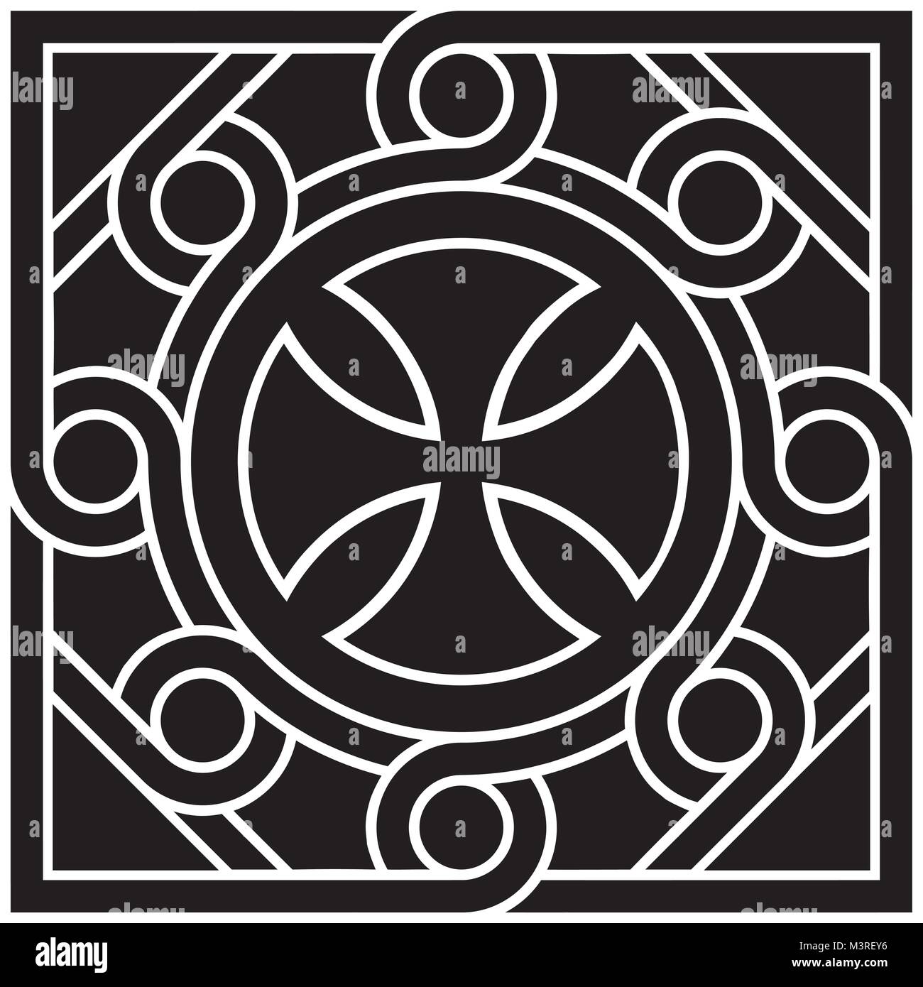 Coptic cross in decorative unit and pattern , High accuracy ,NO.21 ...