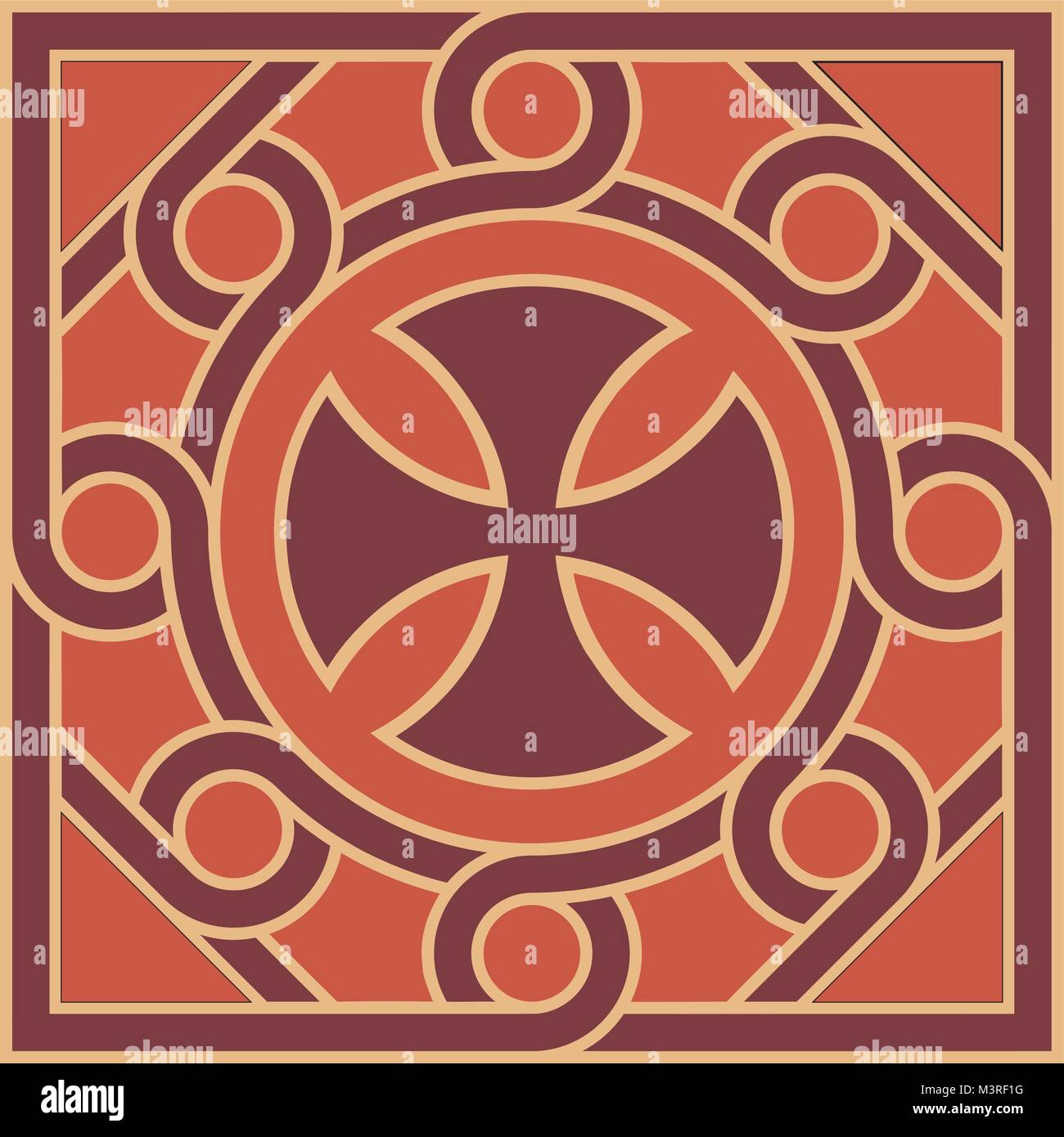 Coptic cross in decorative unit and pattern , High accuracy ,NO.21 ...