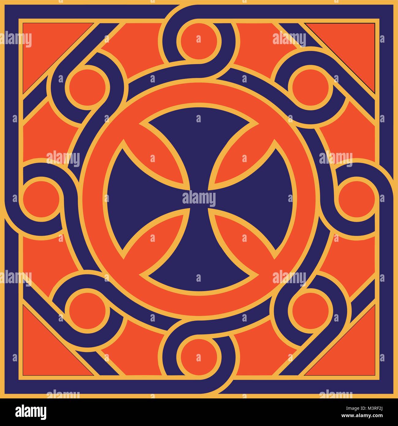 Coptic cross in decorative unit and pattern , High accuracy ,NO.21 ...