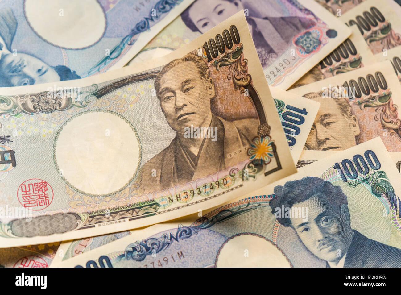 Japan money yen banknotes Stock Photo - Alamy