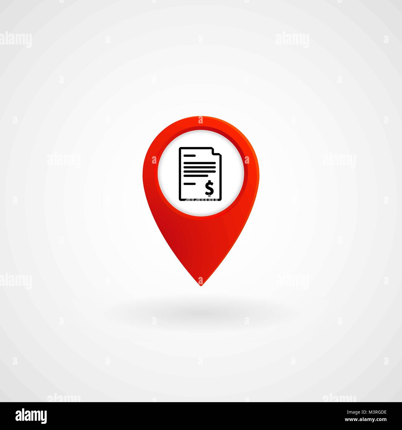 Red Location Icon for Bill Payment Center, Vector, Illustration, Eps ...