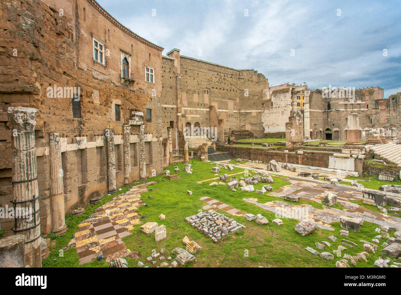 the Roman ruins Forum of Augustus The Temple of Mars Ultor Rome Italy ...