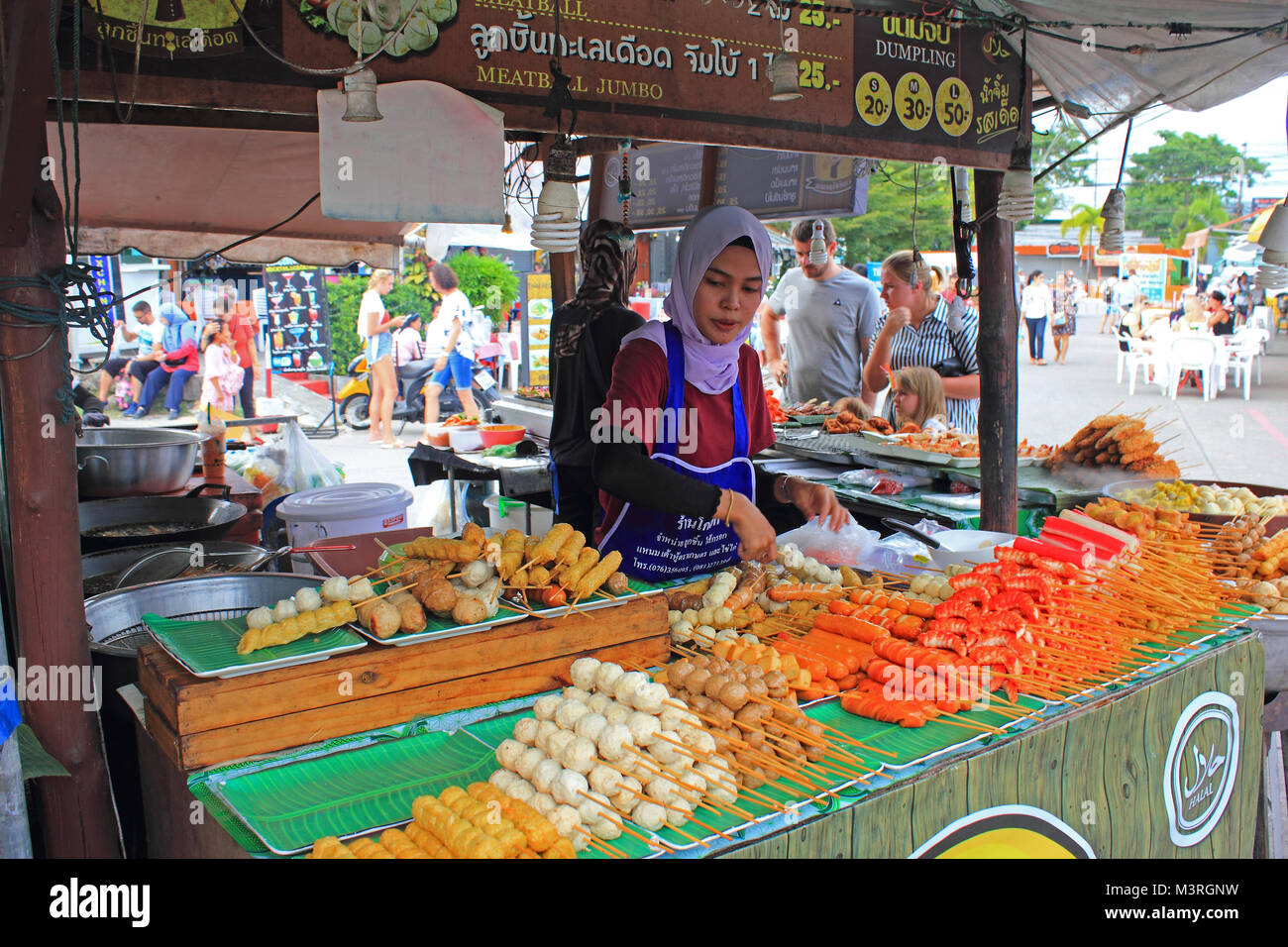 Thai Food stall, Phuket town, Thailand Stock Photo - Alamy