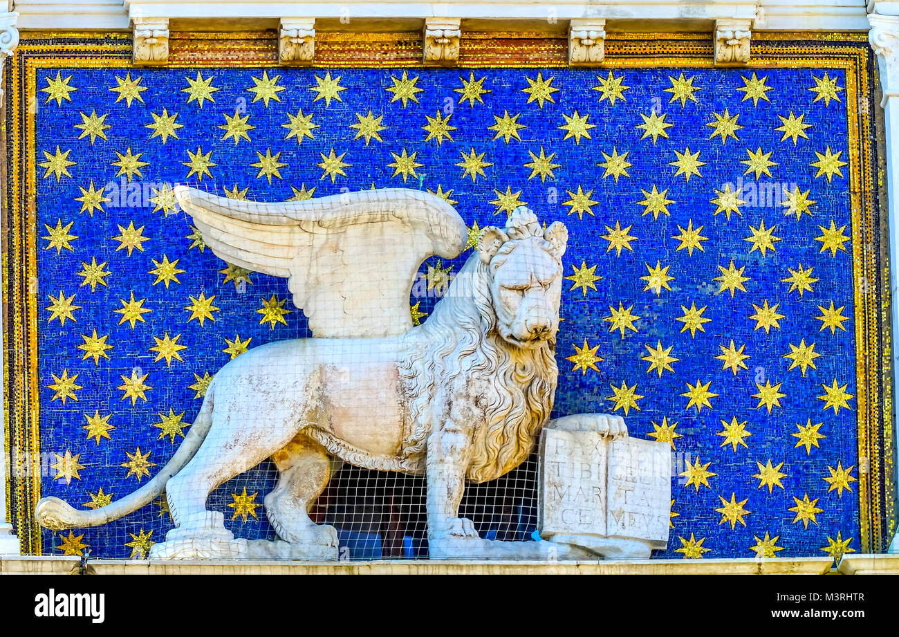 Saint Mark's Lion Clock TowerSaint Mark's Square Venice Italy. Clock ...