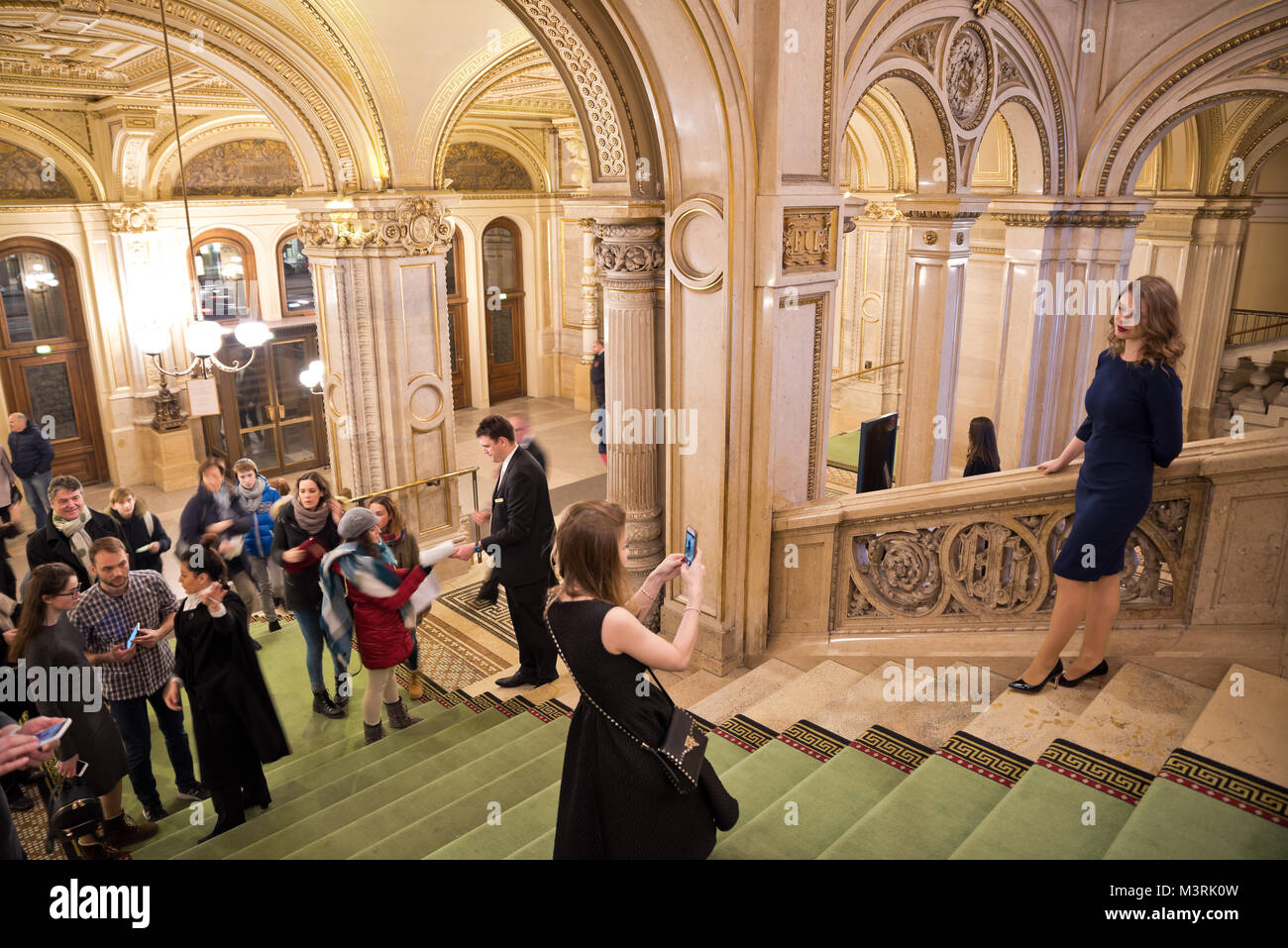 Vienna opera house staircase hi-res stock photography and images - Alamy