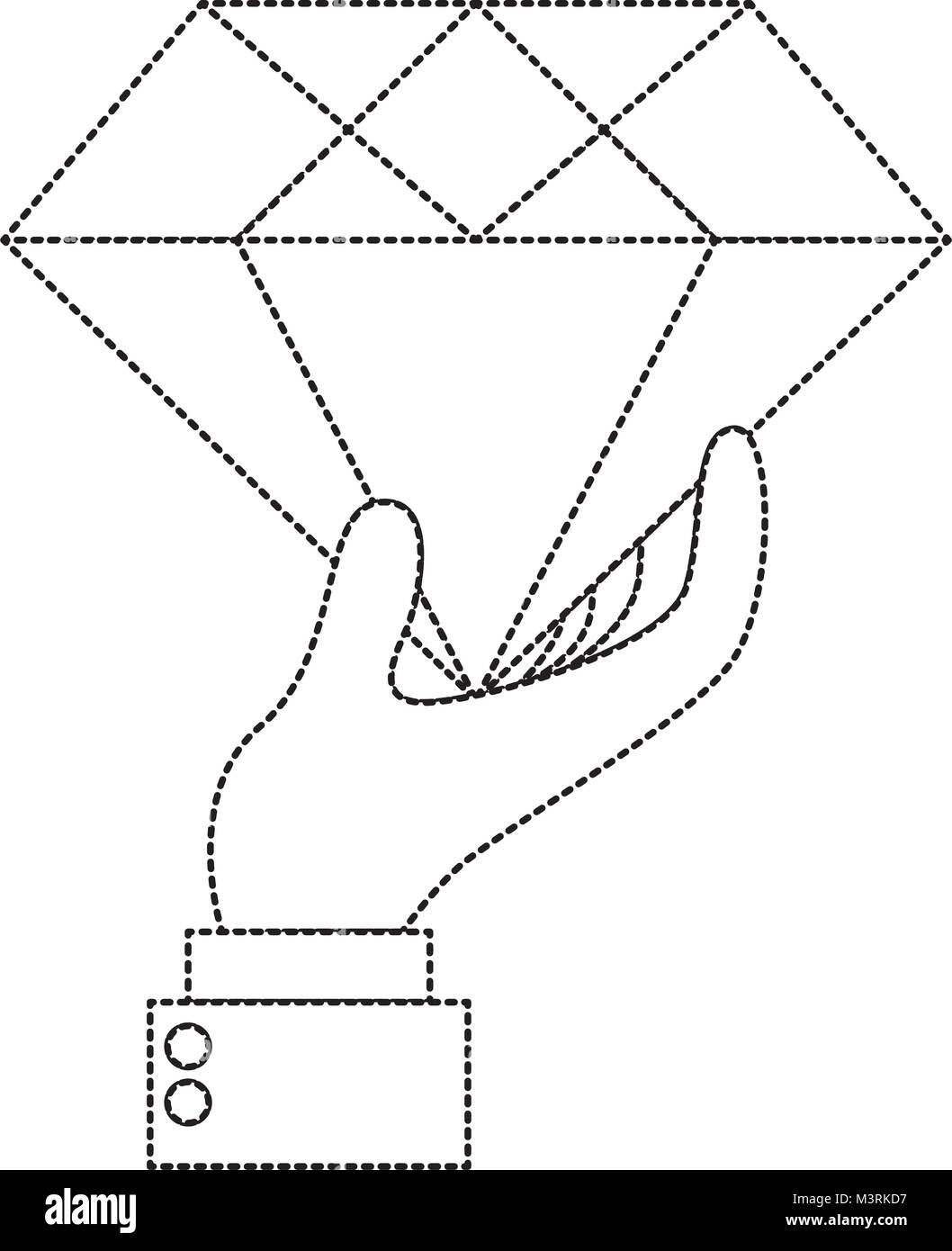 hand with diamond luxury isolated icon Stock Vector Image & Art - Alamy