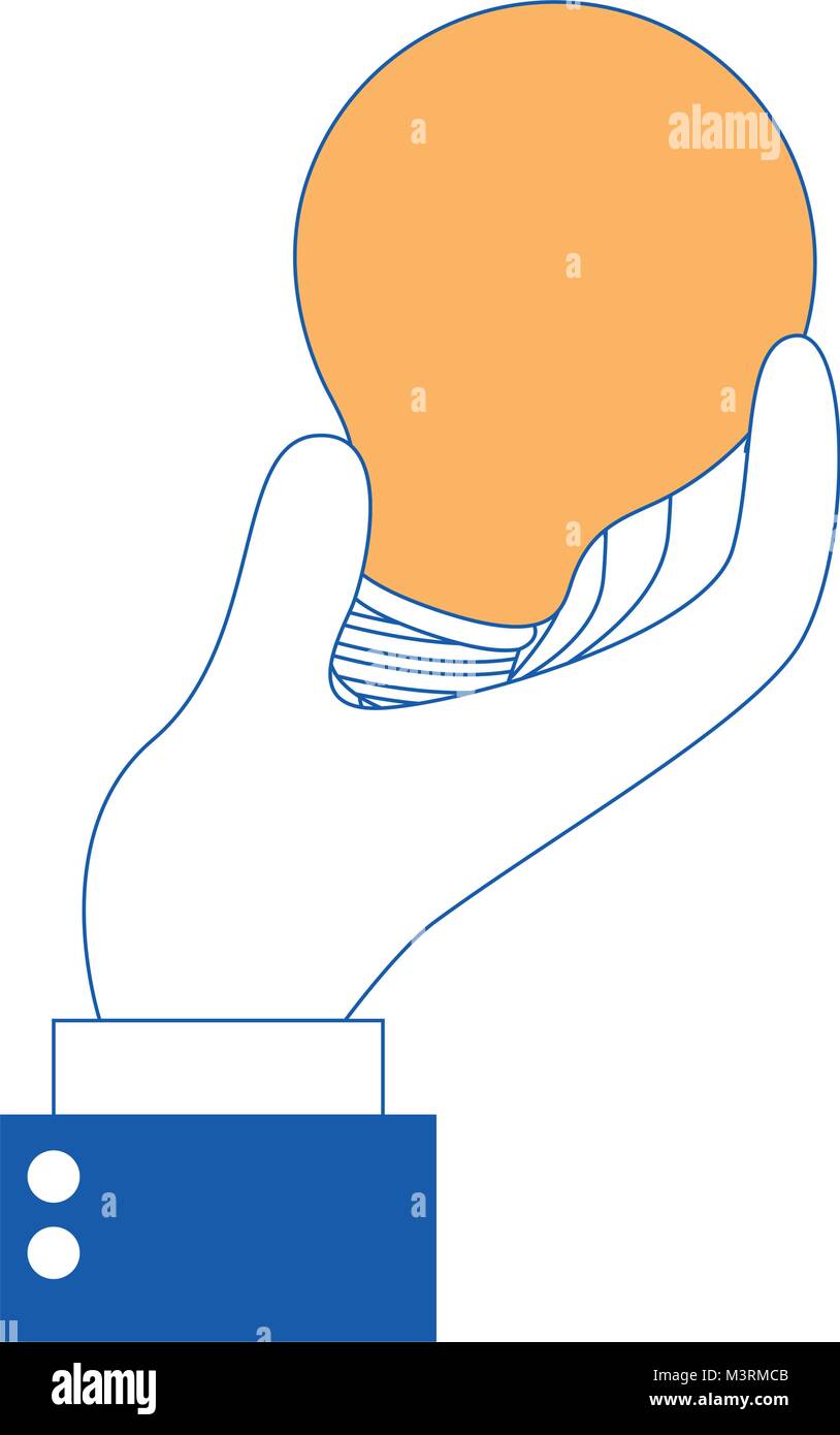 hand with bulb light Stock Vector Image & Art - Alamy