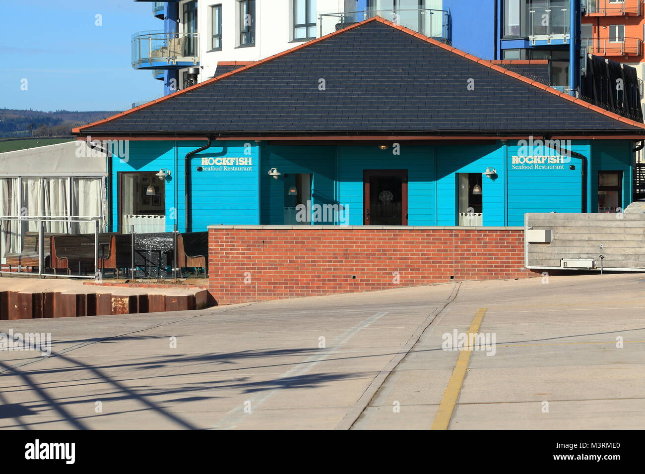 Rockfish seafood restaurant, Exmouth East Devon, England, UK Stock ...