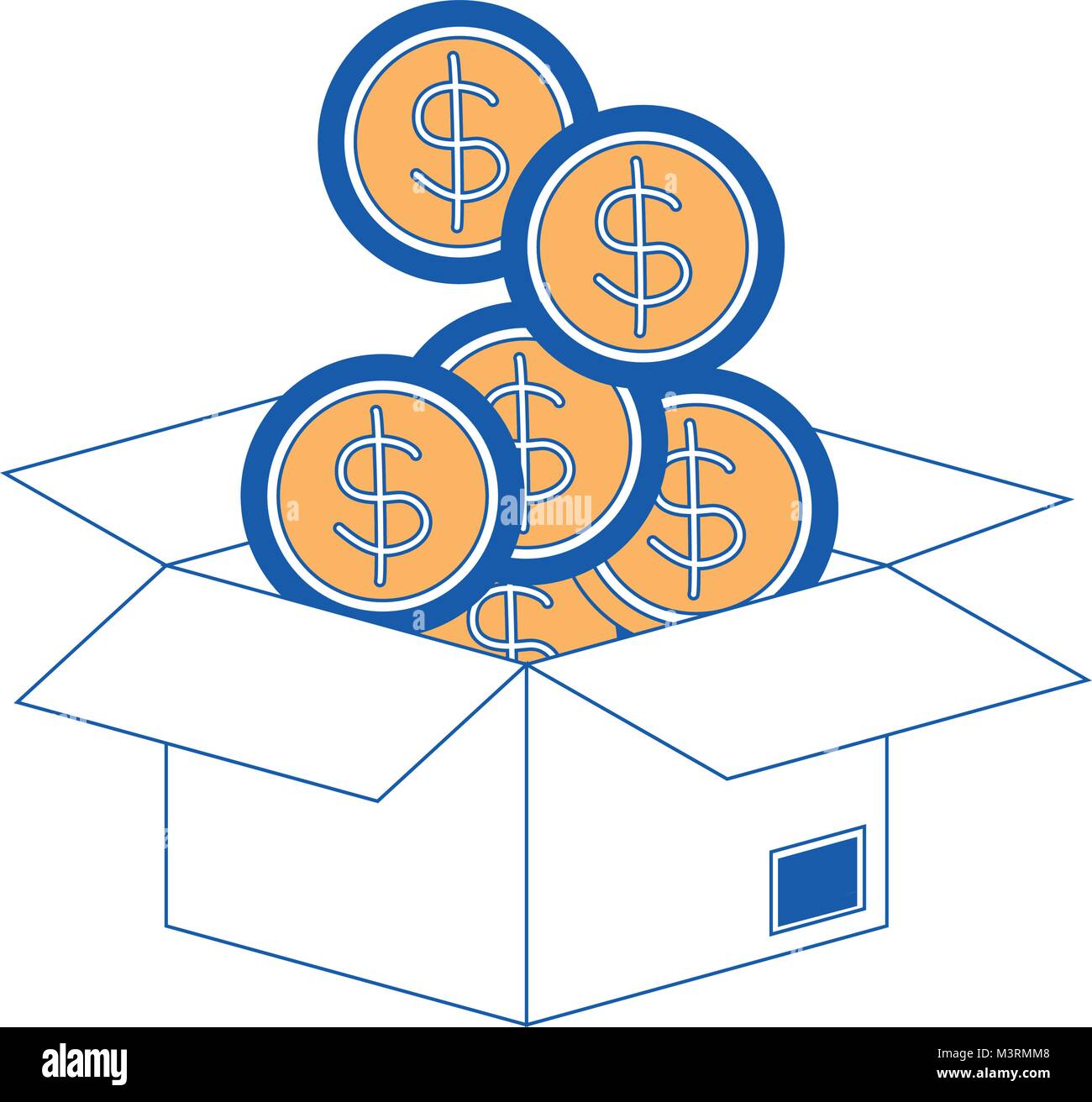 Pound sign money box Stock Vector Images - Alamy