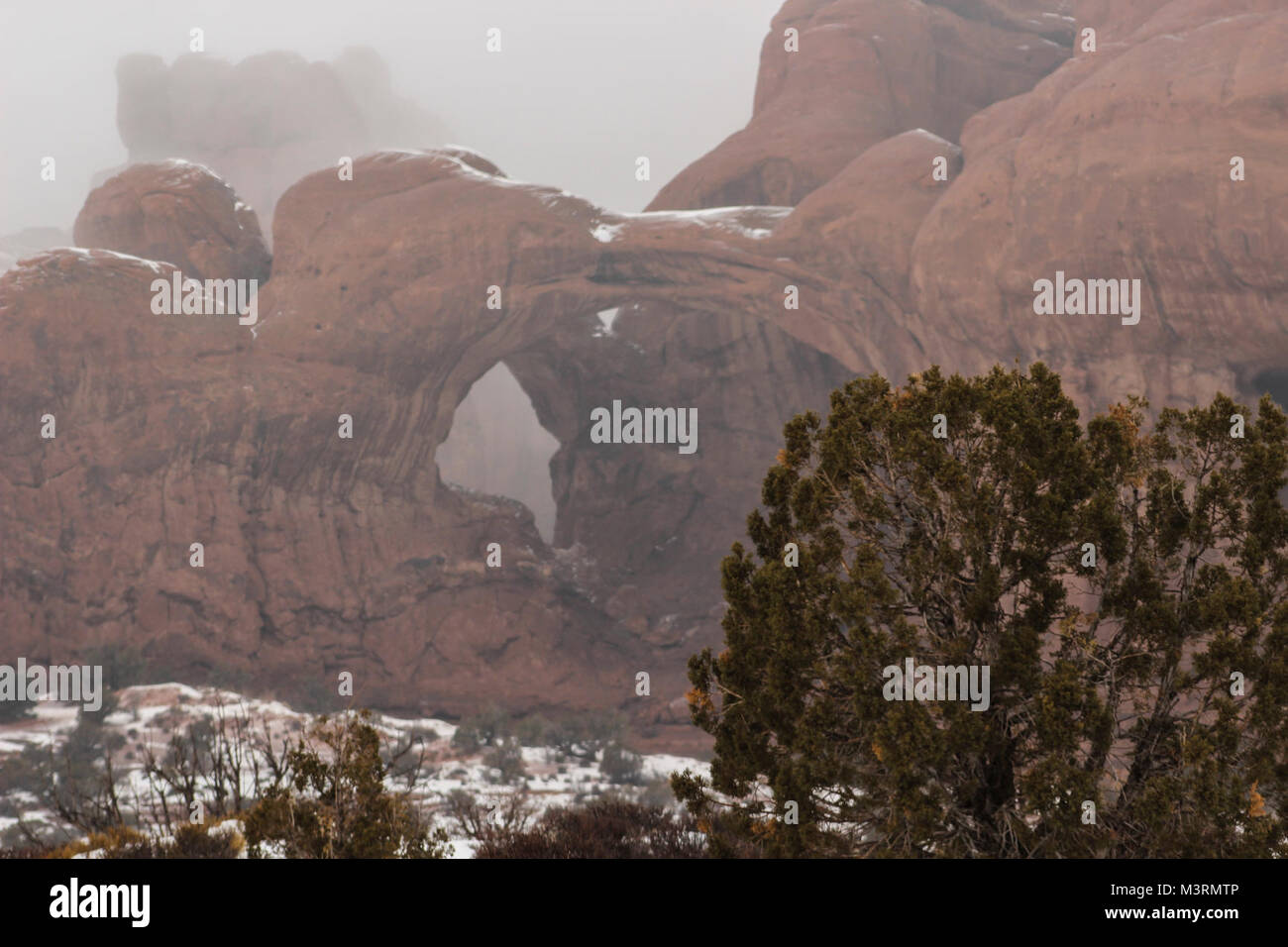 Shrouded Double Arch Stock Photo - Alamy