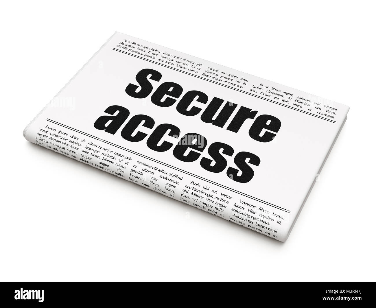 Safety concept: newspaper headline Secure Access Stock Photo - Alamy