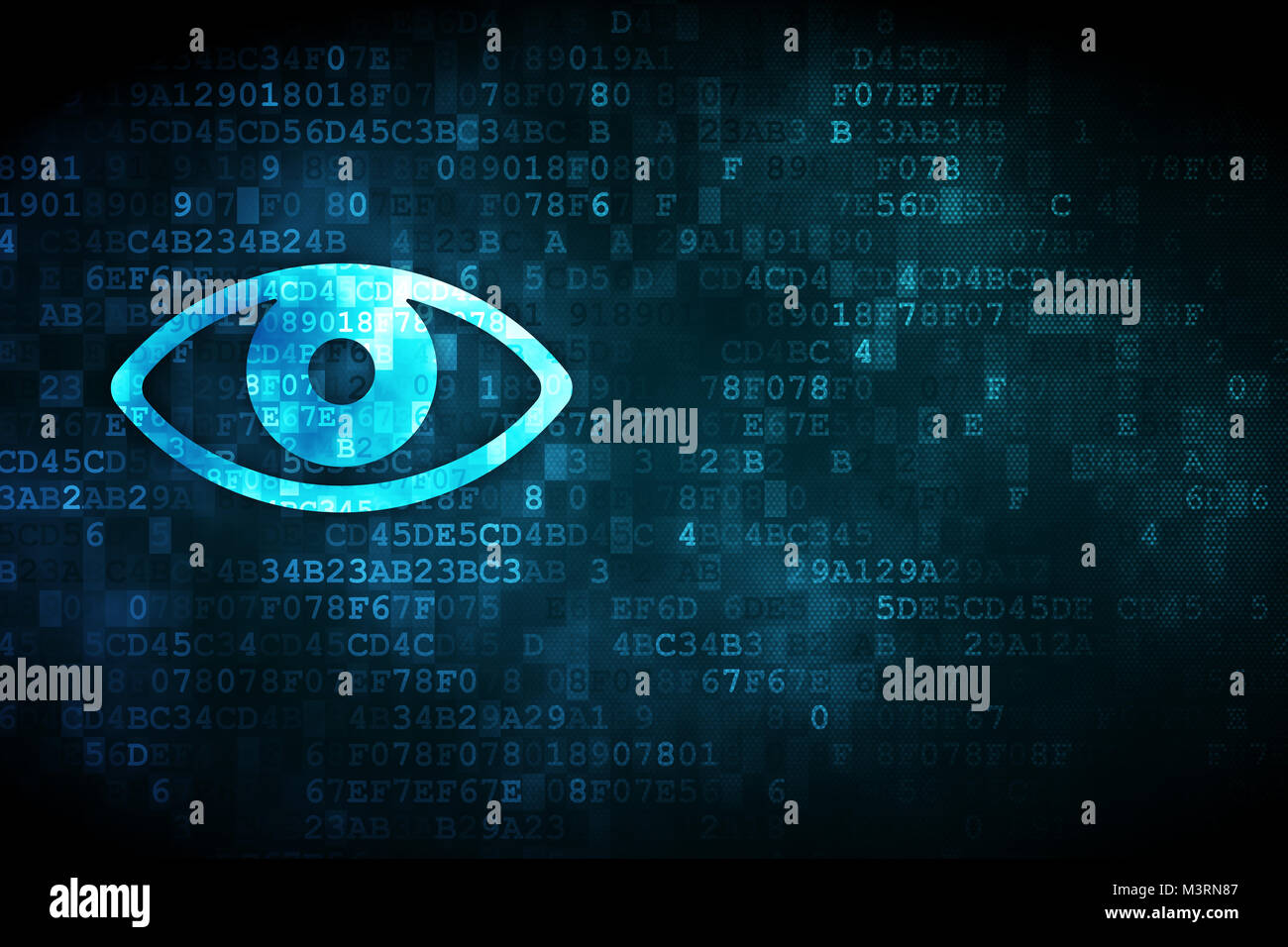 Privacy concept: Eye on digital background Stock Photo - Alamy