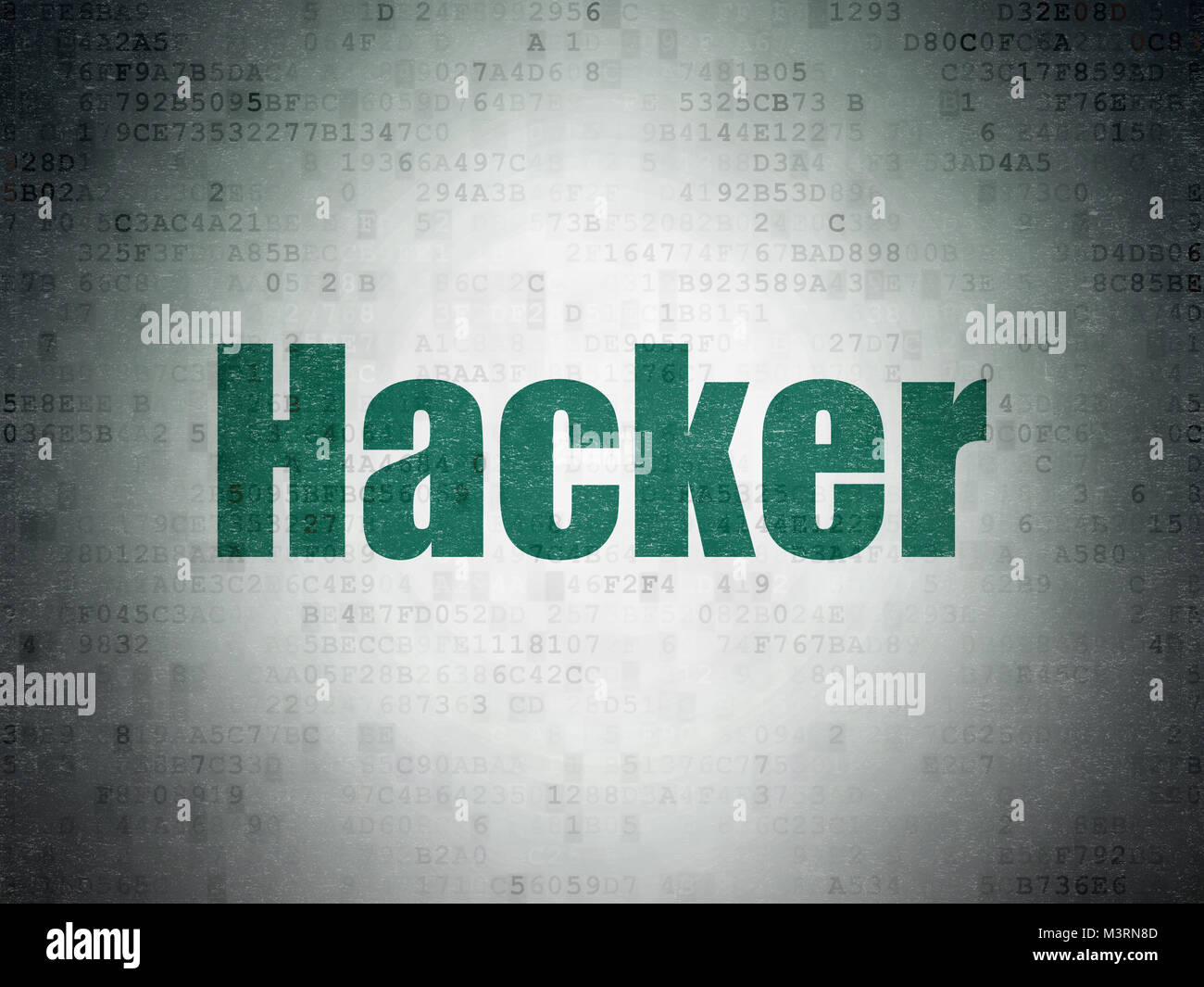 Protection concept: Hacker on Digital Data Paper background Stock Photo ...