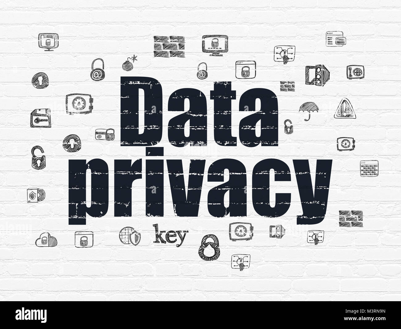 Privacy concept: Data Privacy on wall background Stock Photo - Alamy