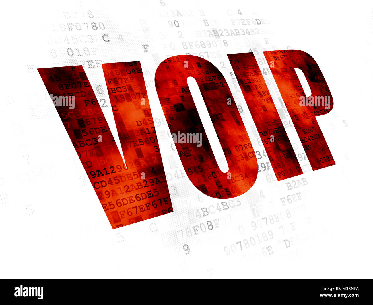 Web design concept: VOIP on Digital background Stock Photo - Alamy