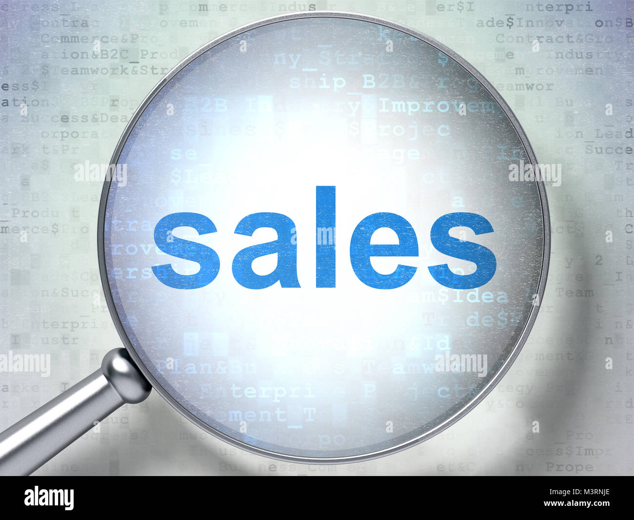 Advertising concept: Sales with optical glass Stock Photo - Alamy