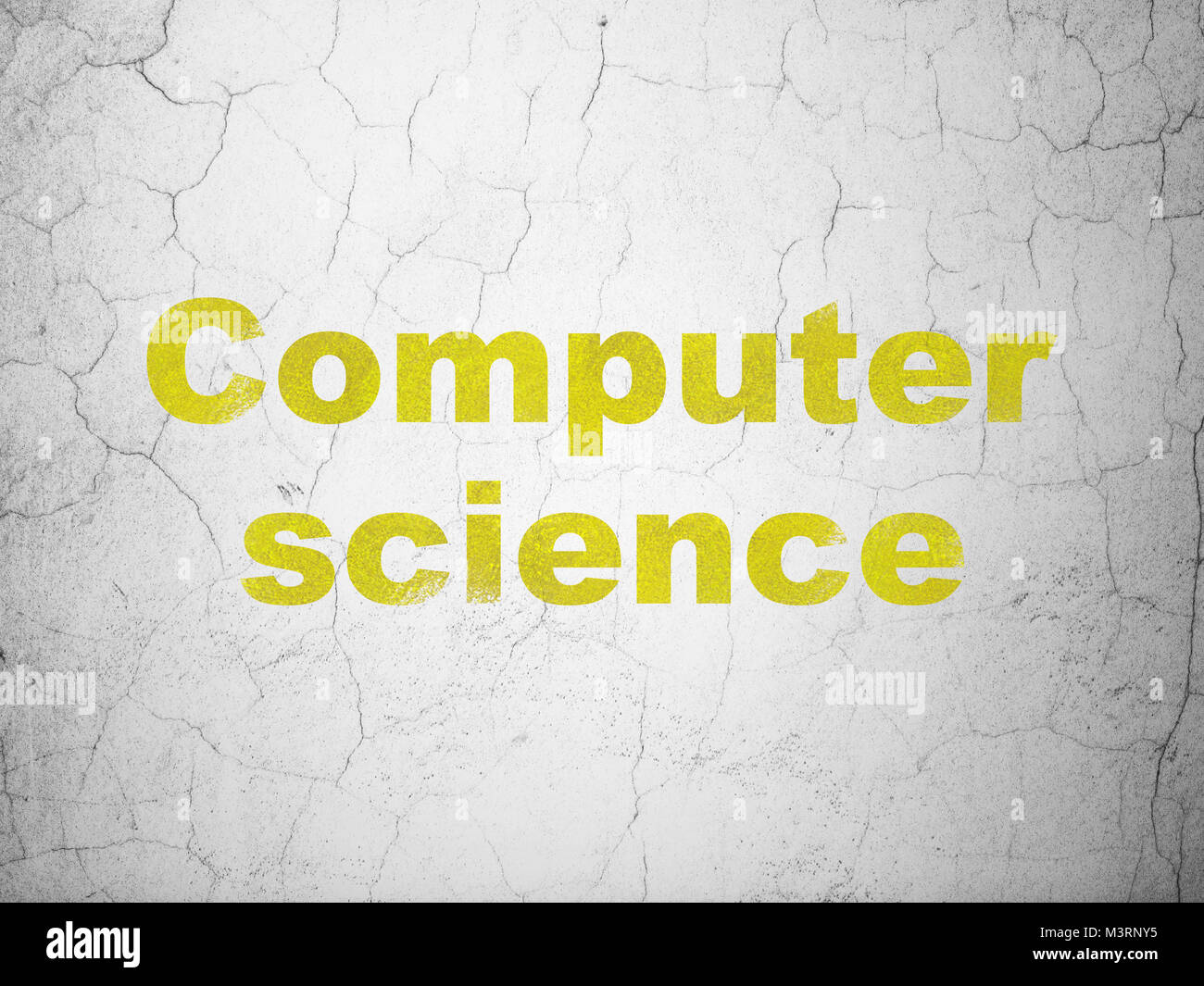 Science concept: Computer Science on wall background Stock Photo - Alamy