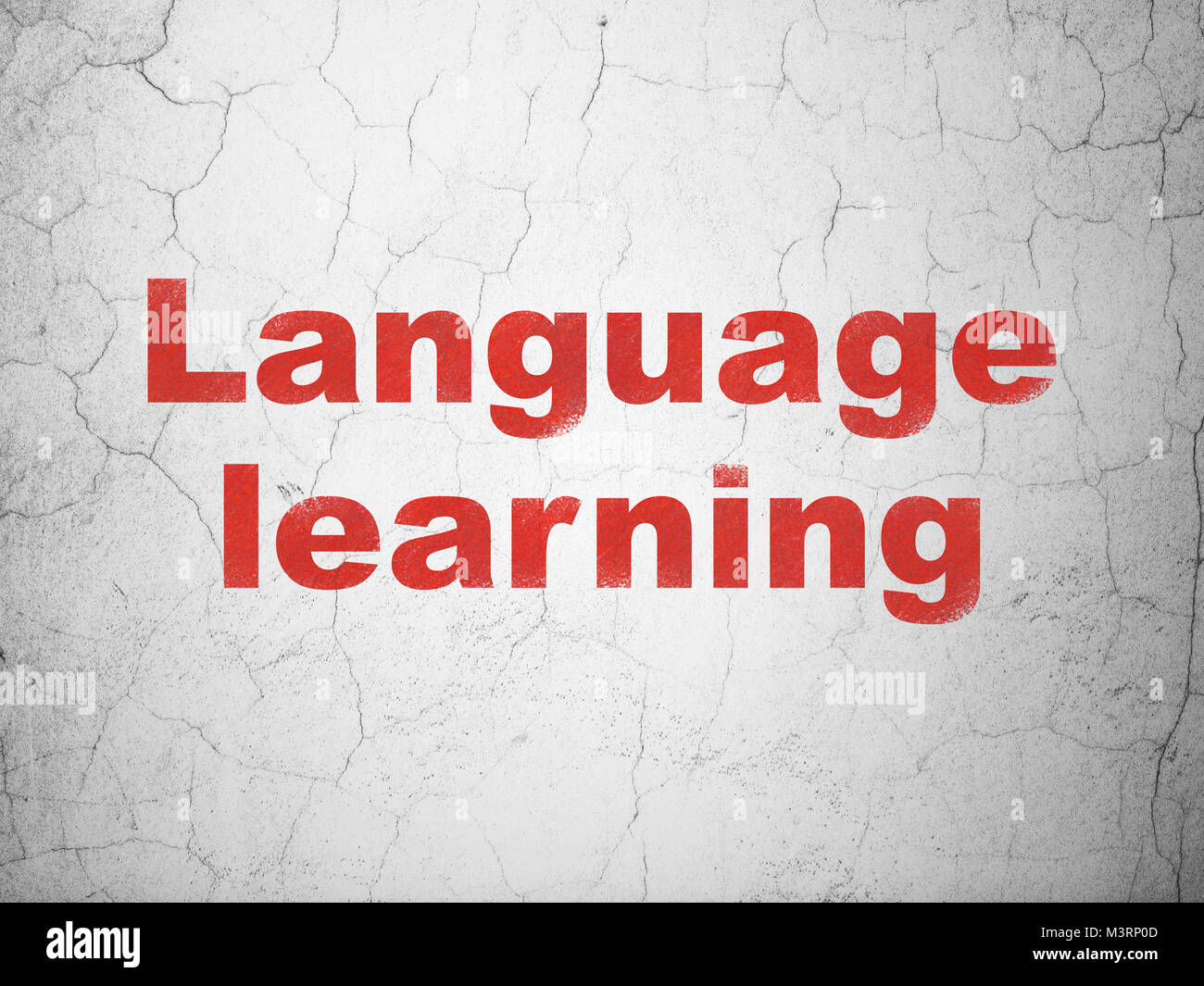 Studying concept: Language Learning on wall background Stock Photo - Alamy