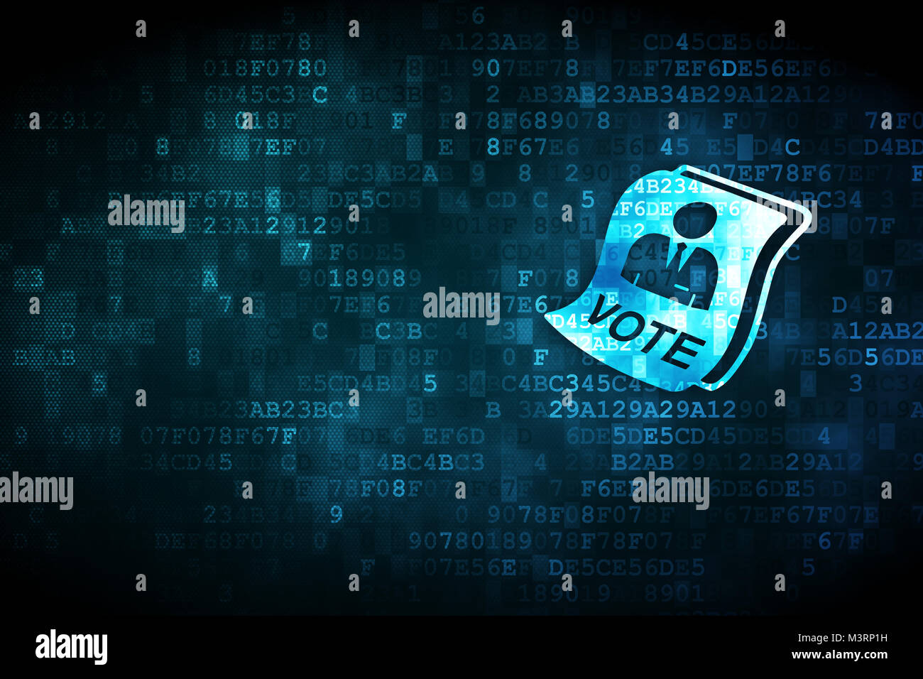 Political concept: Ballot on digital background Stock Photo - Alamy