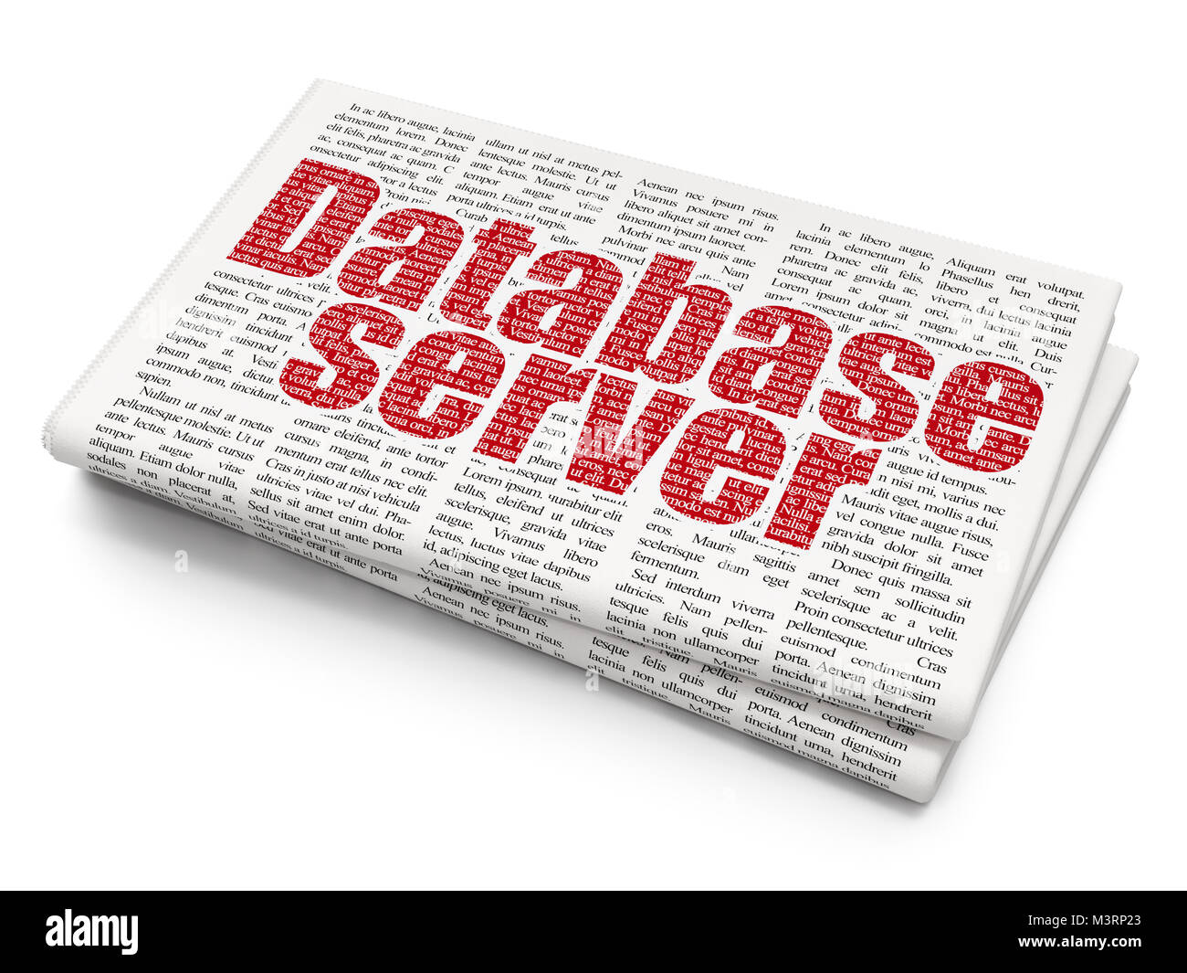 Programming concept: Database Server on Newspaper background Stock ...
